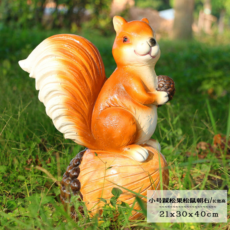 Наружный искусственный орнамент белки из смолы для сада и двора, маленькая скульптура животного, декор для сада и ландшафта, маленький элемент