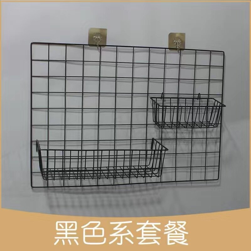 Стеллаж для хранения из железной сетки, подвесная корзина, поднос, аксессуары для фото на стене, хранение, декоративный стеллаж для домашнего использования