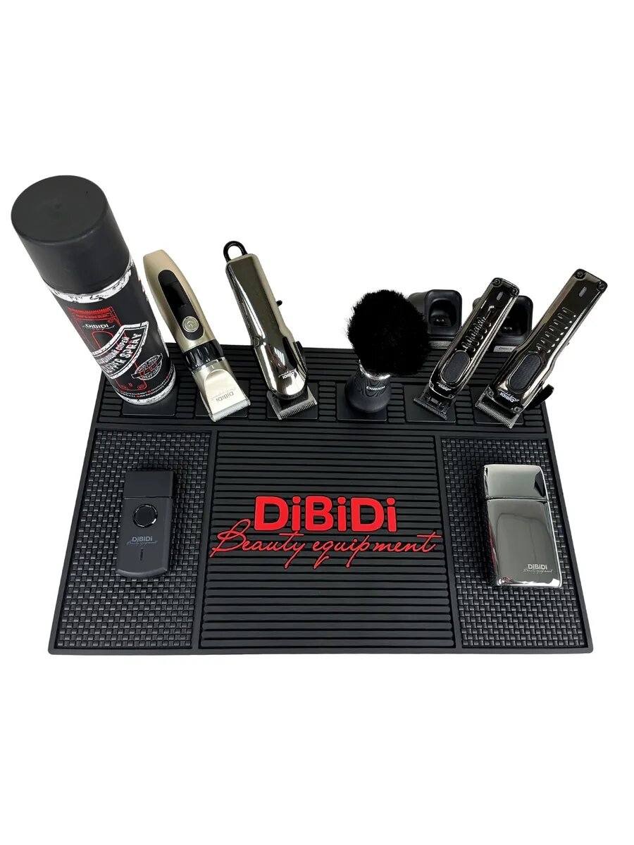 Коврик парикмахерский магнитный DiBiDi для инструментов 45x30, черный