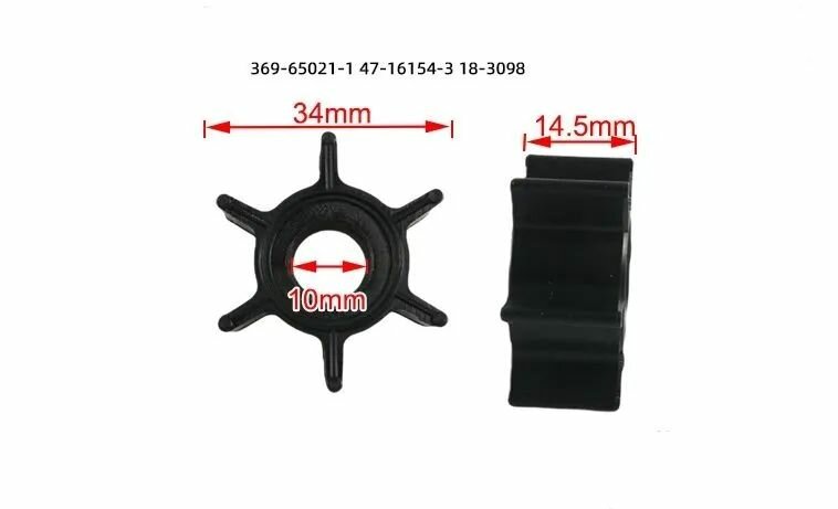 Крыльчатка водяного насоса, полезные звенья для подвесного мотора Tohatsu или Mercury, 2/4 хода, от 2 до 60 л. с, аксессуары для лодок,1 шт