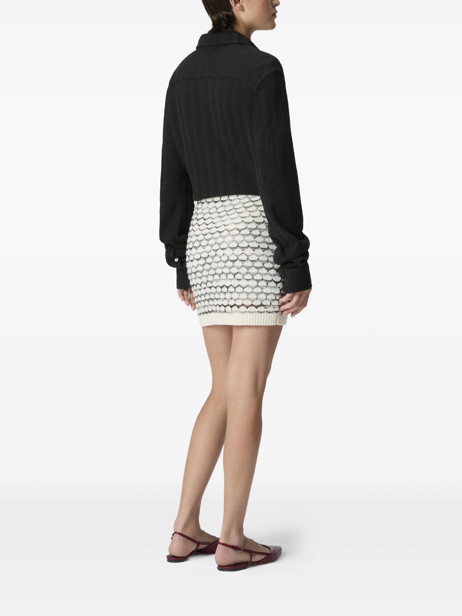 Юбка Missoni Patterned mini skirt, размер 42, white — фото 1