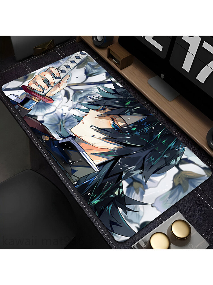 Аниме-коврик Demon slayer Ghost Slayer Blade, для мыши, нескользящее покрытие, XXL