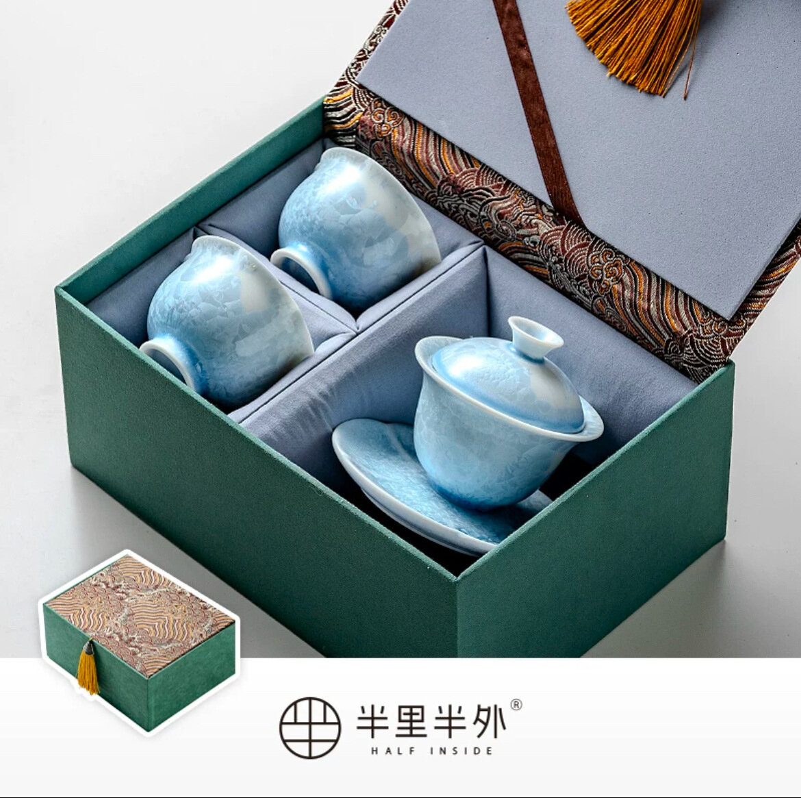 Кристальная глазурь, чашка мастера с цветочным рисунком, одиночная чашка, синяя, личная чайная чашка, керамическая чашка для дегустации, чашка для кунг-фу чая