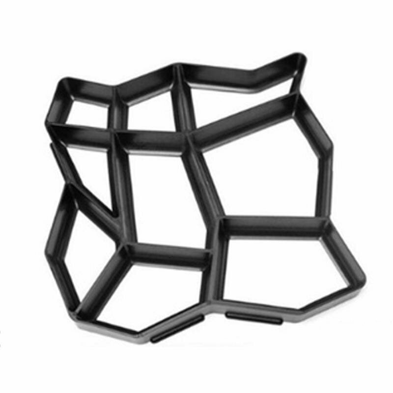 Форма для брусчатки из бетона, 9 ячеек, Черный