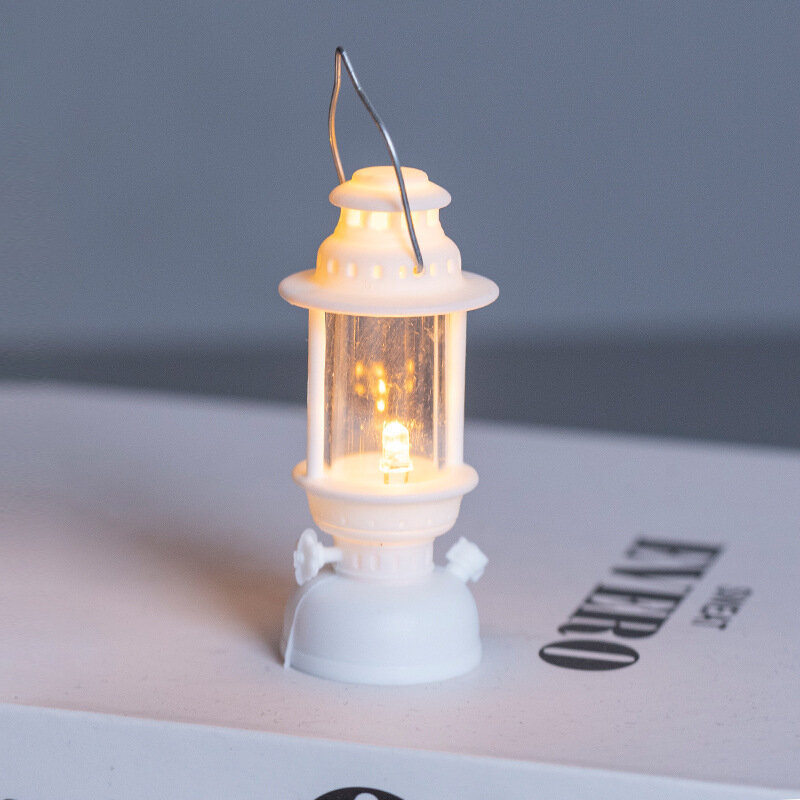 Винтажный маленький фонарь, электронная свеча, светодиодный ночник, уличный рождественский керосиновый фонарь, ручной ветровой фонарь, маленький фонарь