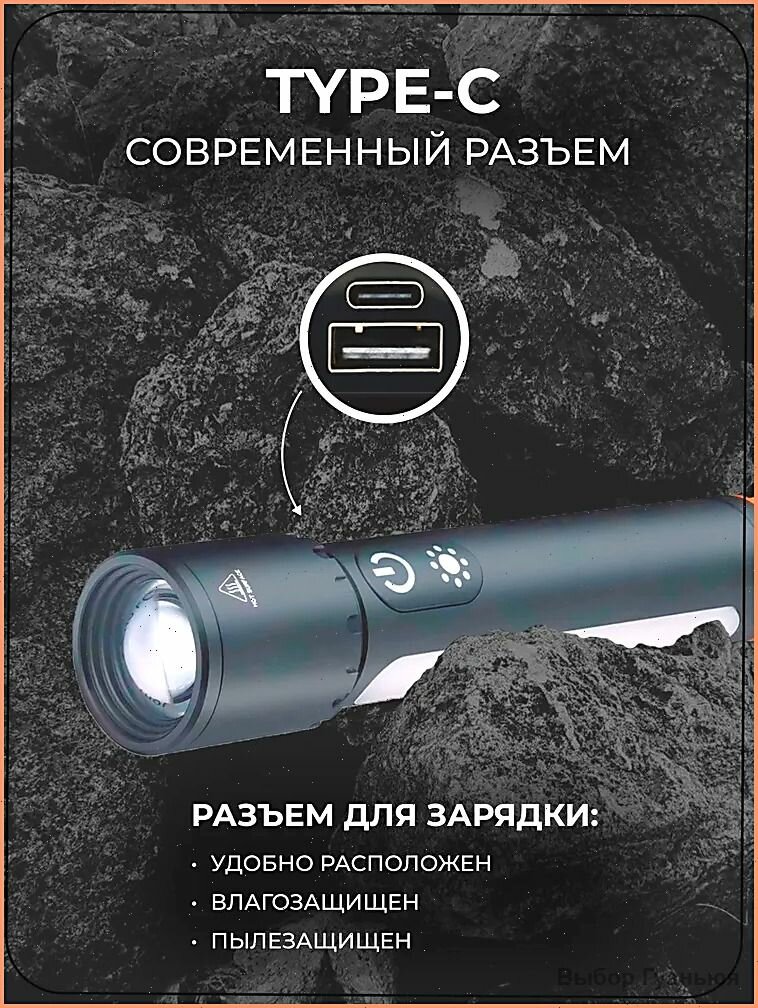 Кемпинговый фонарь аккумуляторный, Power Bank, ЗУМом луч, LED COB светильник для палатки, фонарик походный, с карабином