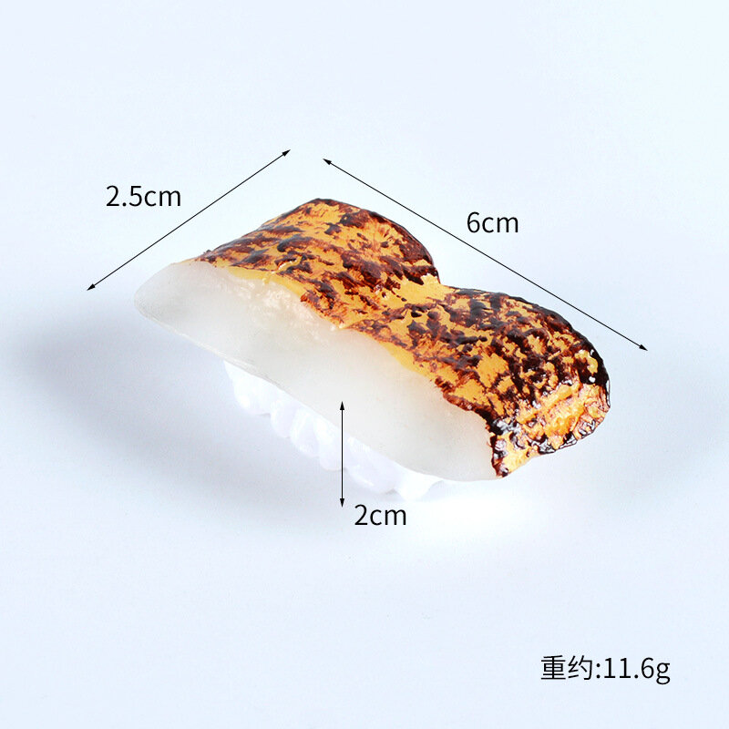 Маленькая имитация хвоста лосося и креветки, японская кухня, суши, модель для игры, мини-орнамент для рисовых шариков
