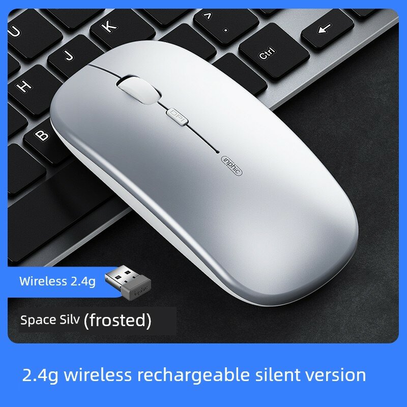 Беспроводная мышь Inphic M1 Bluetooth, бесшумная, перезаряжаемая, для ноутбуков, подходит для мальчиков и девочек,