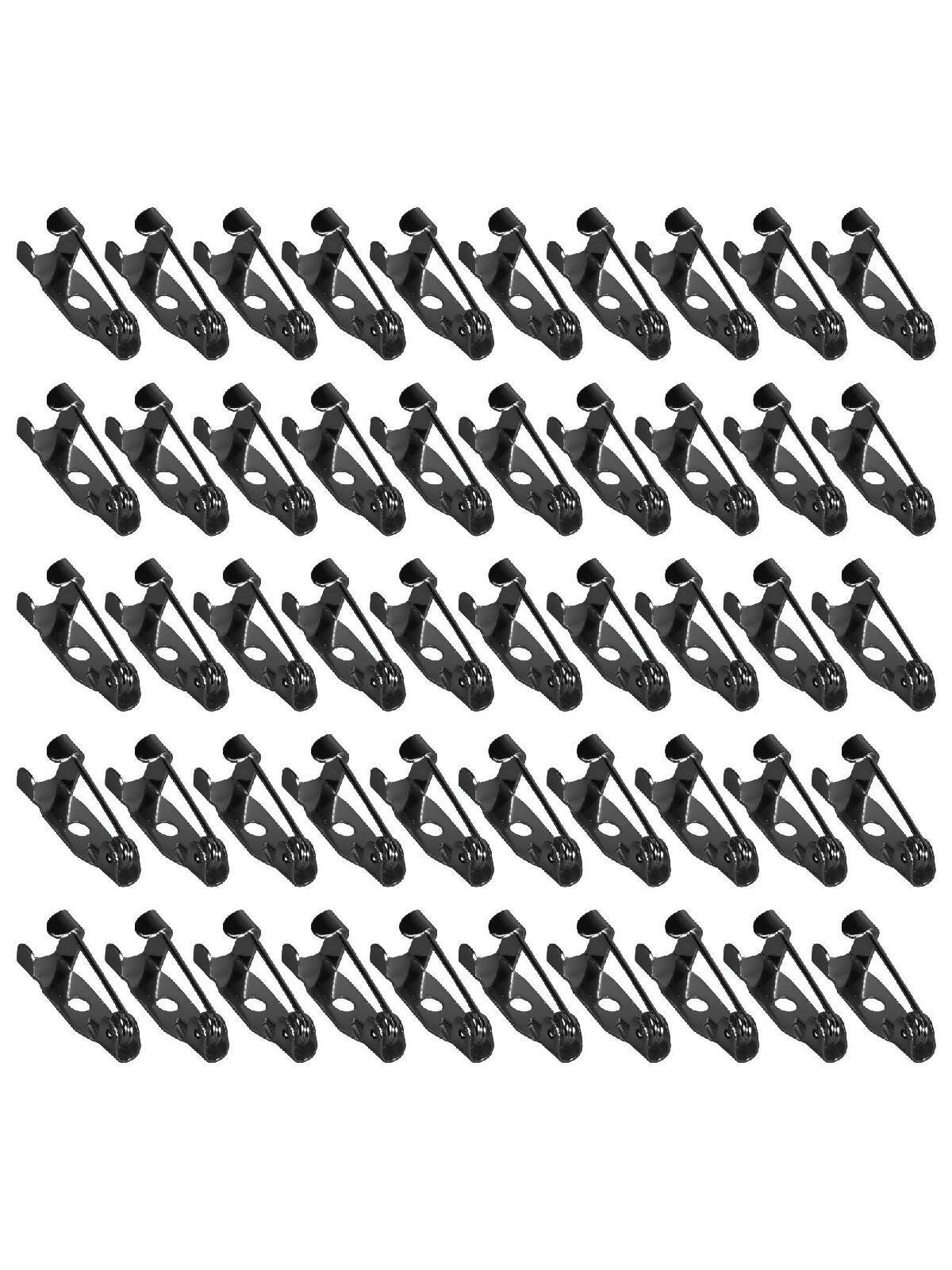 Безопасные булавки с отверстиями, 50 шт, Черный пистолет - 15mm