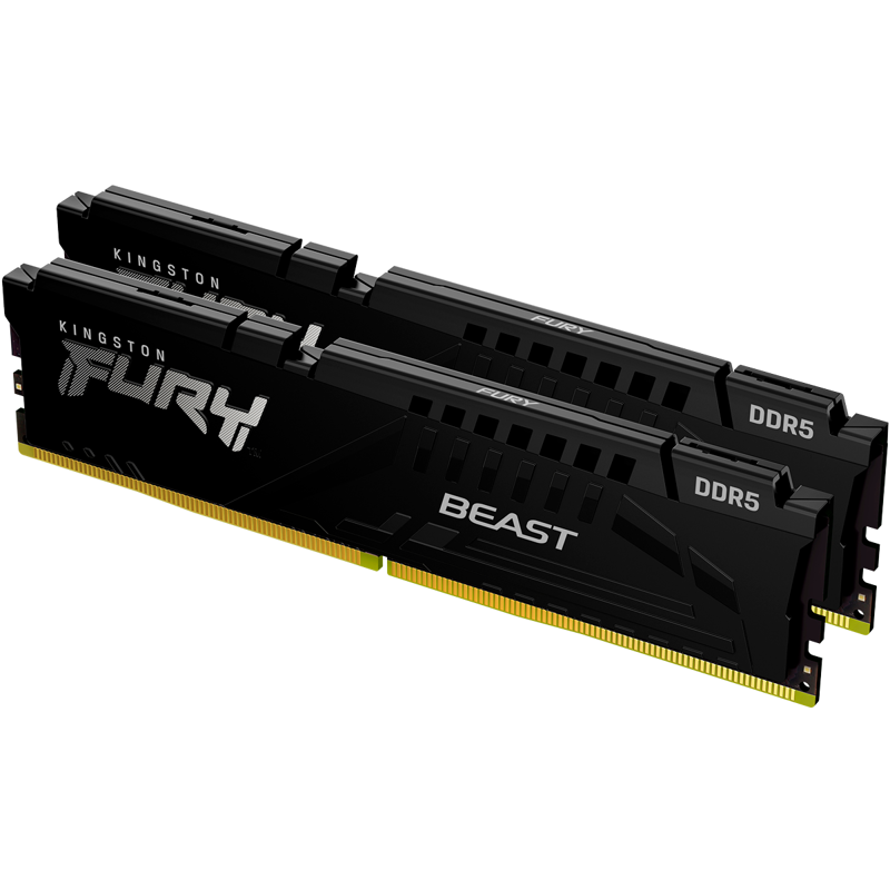 Оперативная память Kingston 32GB 5600MT/s DDR5 CL40 DIMM (Kit of 2) FURY Beast Black XMP (Kingston KF556C40BBK2-32)