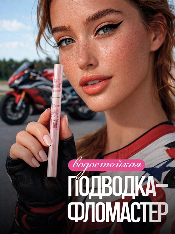 Подводка-фломастер для глаз, водостойкая, лайнер для стрелок, черная