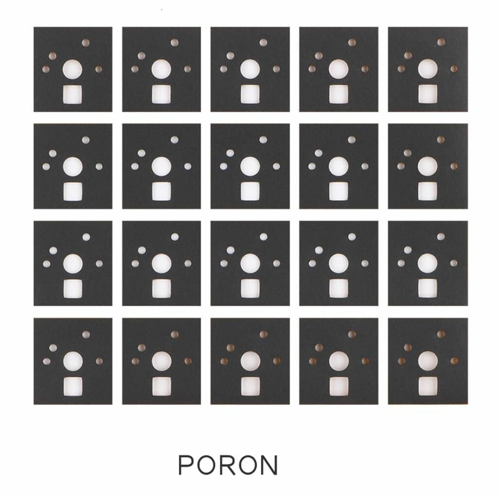 Наклейки-изоляторы для механических клавиатур (120 шт), порон