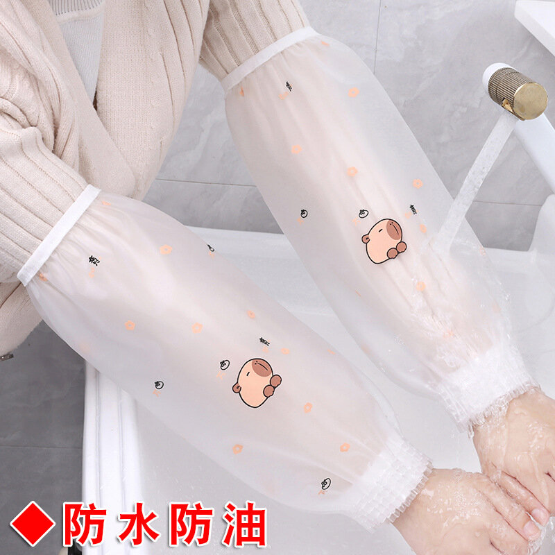 Водонепроницаемые и маслостойкие рукава для рук, защитные рукава для дома, кухонное использование, осень-зима, женские, антигрязевые, милые длинные рукава для работы