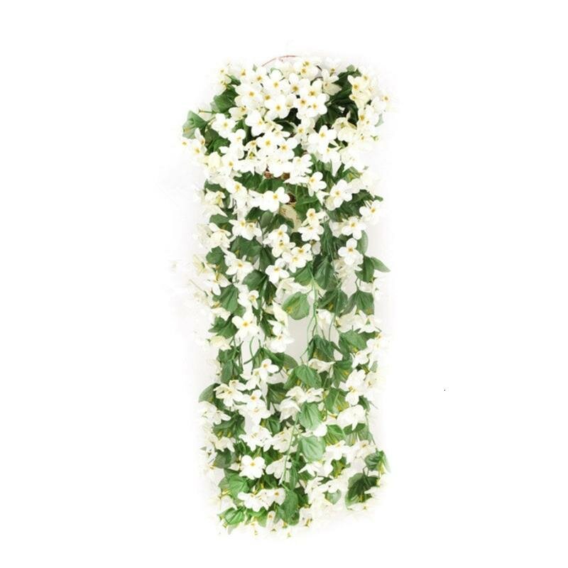 Искусственный фиолетовый подвесной вьюн 2 шт, Белый