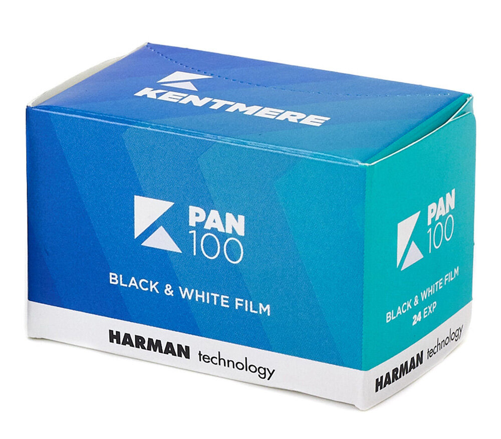 Фотопленка Ilford Kentmere PAN 100, 135 формат, черно-белая, негативная, 24 кадра