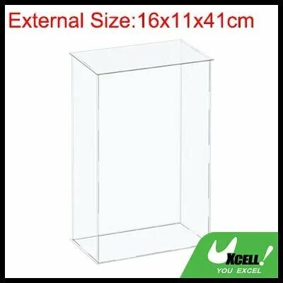 Витрина UXcell 16x11x41см акриловая прозрачная для коллекций