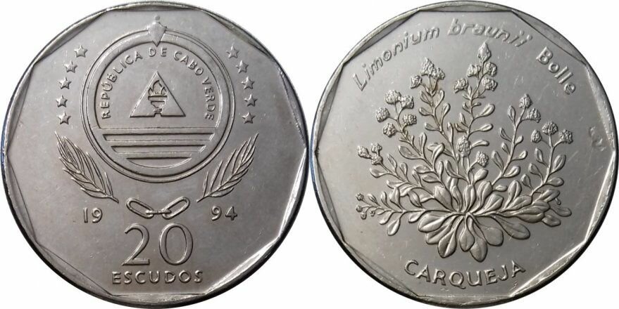 Кабо-Верде 20 эскудо, 1994 Растения - Limonium braunii XF
