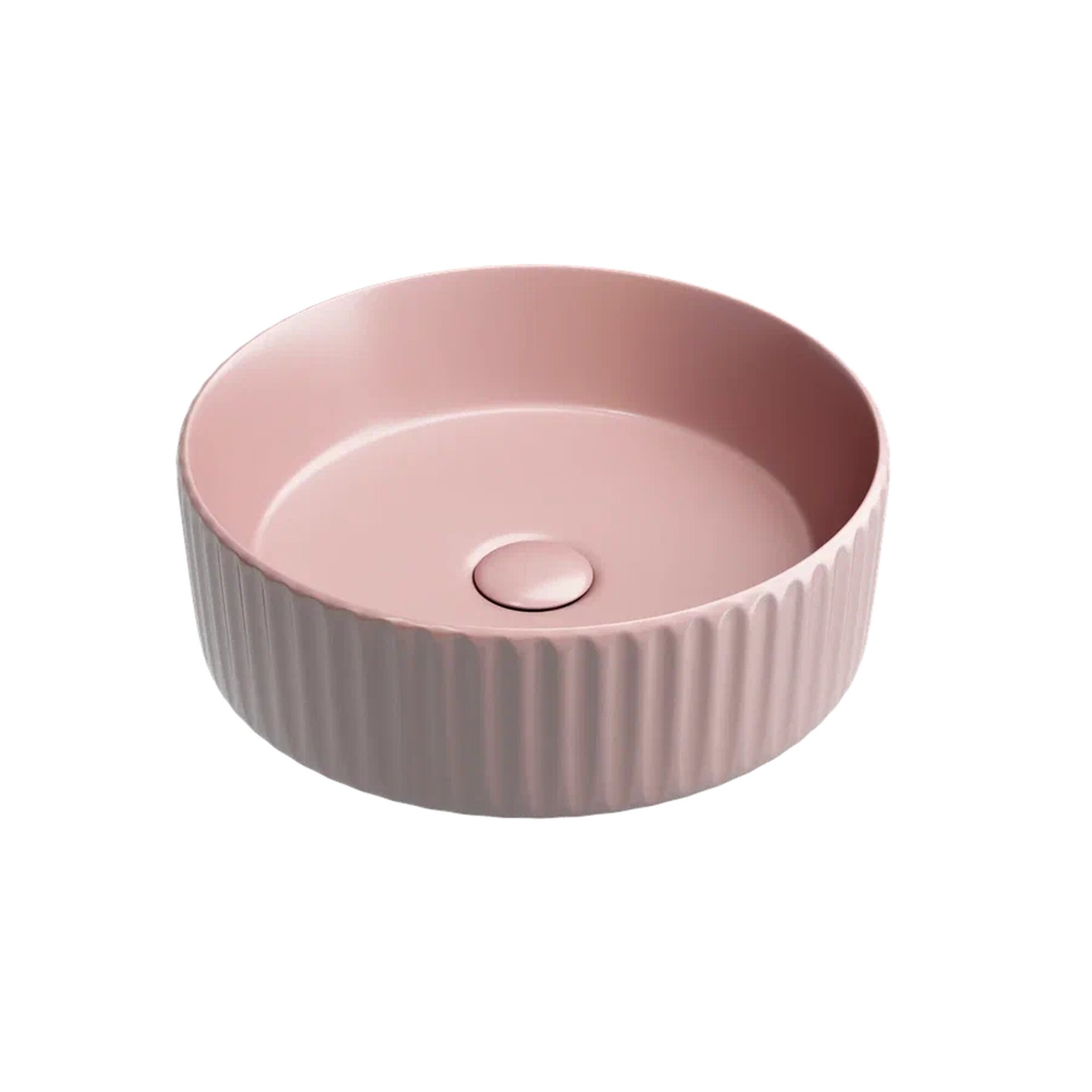 Умывальник чаша Ceramicanova Element CN6057MP, накладная, круглая, цвет Розовый Матовый, 360x360x115мм