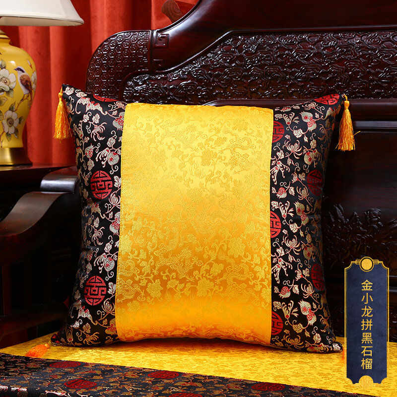 Новая подушка в китайском стиле, красная подушка для деревянного стула, подушка для дивана, подушка для окна, подушка для головы, подушка для спины, подушка для талии, чехол с узором дракона