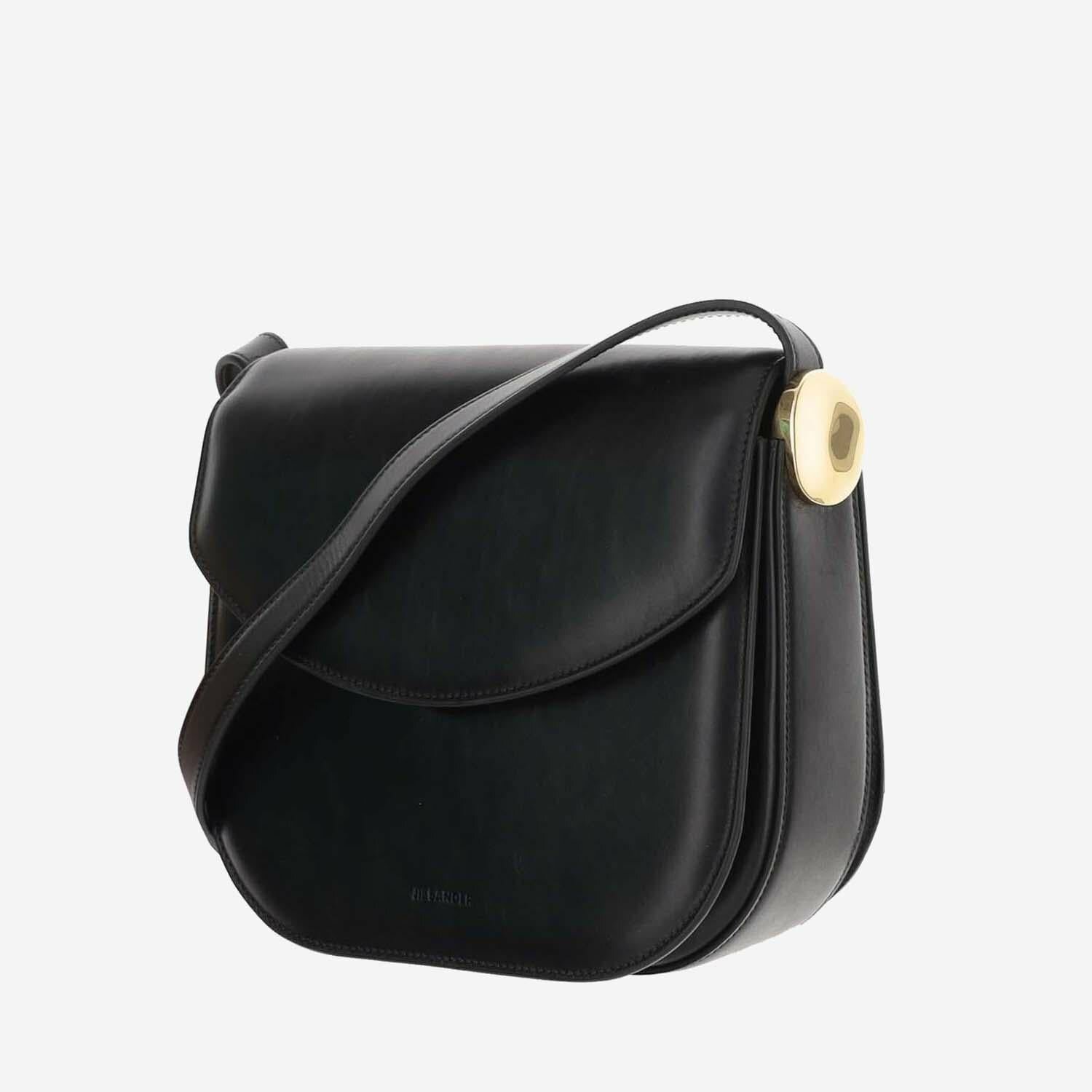 Сумка Jil Sander Coin, фактура гладкая, черный — фото 1