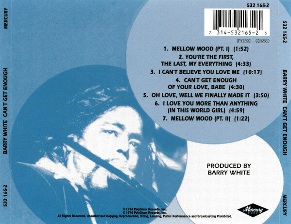 Компакт-диск Barry White - Can't Get Enough (1 CD) — фото 1