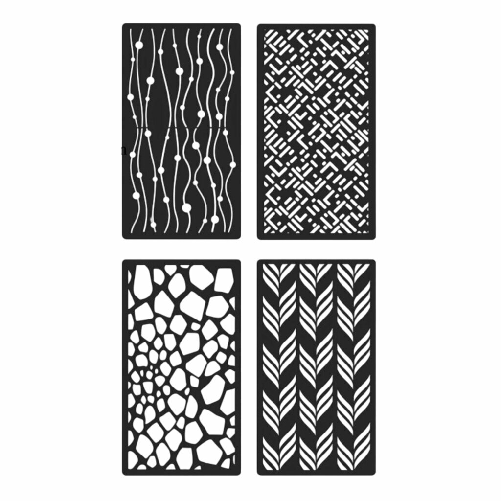 4 Шт Трафареты для Цветов Трафареты Для Растений Выдалбливают Шаблоны для Рисования для Проектов DIY Многоразовый Шаблон для Рисования