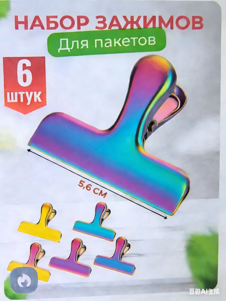 Зажим кухонный, 6 шт