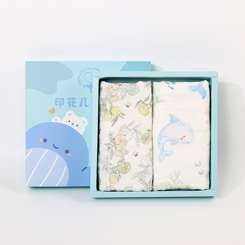 Детское полотенце для слюны, новорожденные принадлежности, марлевое квадратное полотенце, детское хлопковое полотенце для лица, подарочная коробка