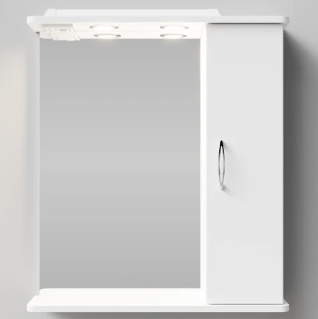 Колумбия 65 Зеркало+шкаф правое+свет, VOD-OK