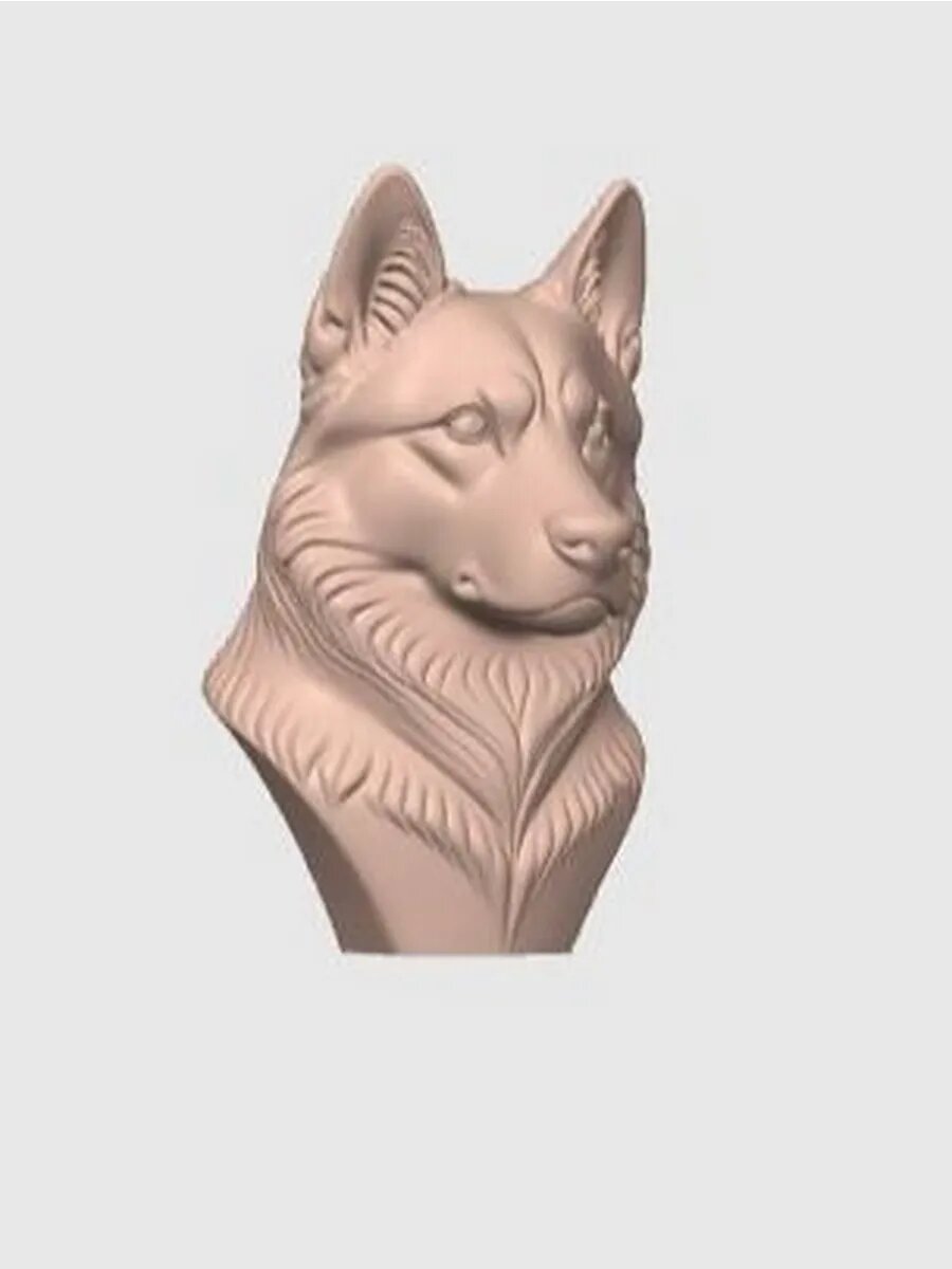 Статуэтка собаки-сибирская хаски (10см, бежевый)