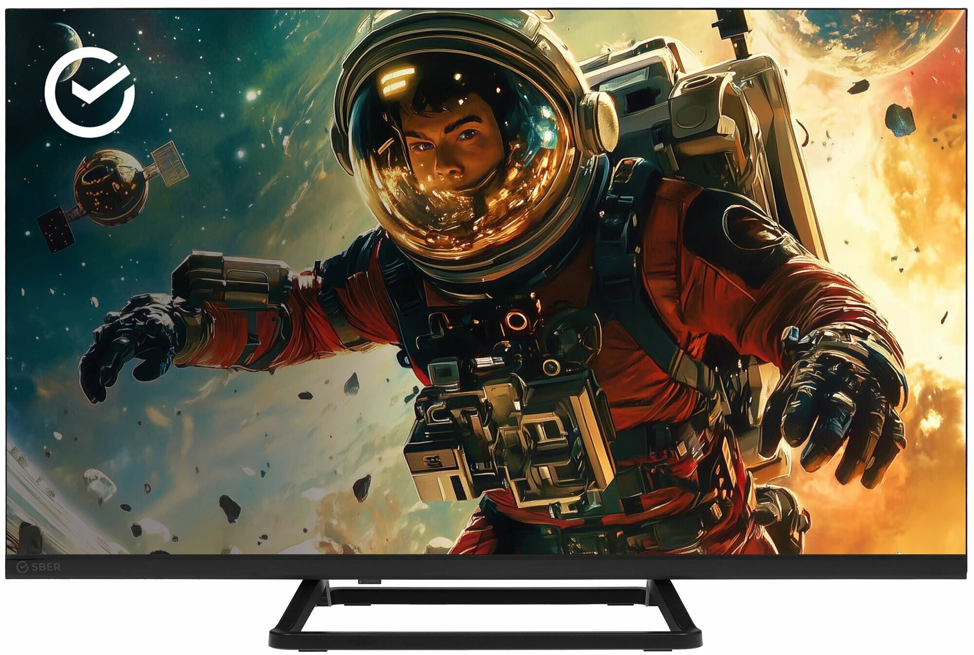 Телевизор Sber SDX-32H2128, диагональ 32", разрешение 1366х768, чёрный