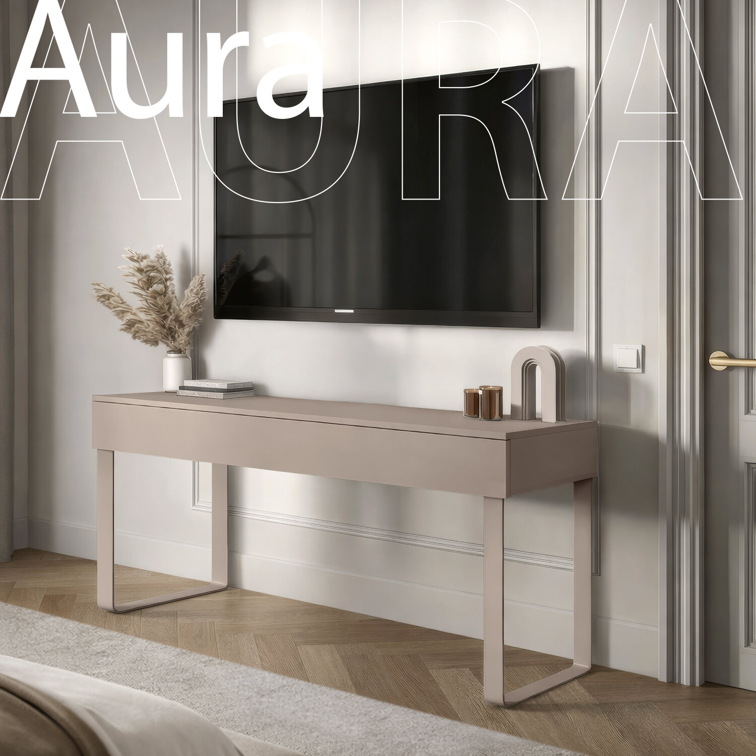 Консоль (1,6) с 2-мя опорами Aura. Mokko