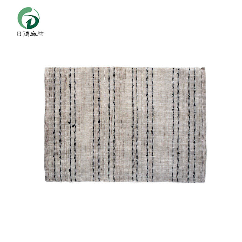 Японский стиль однослойный полосатый ручной работы летний тканевый поднос из рами оригинальный ручной работы декор для обеденного стола коврик для стола теплоизоляционный коврик для миски