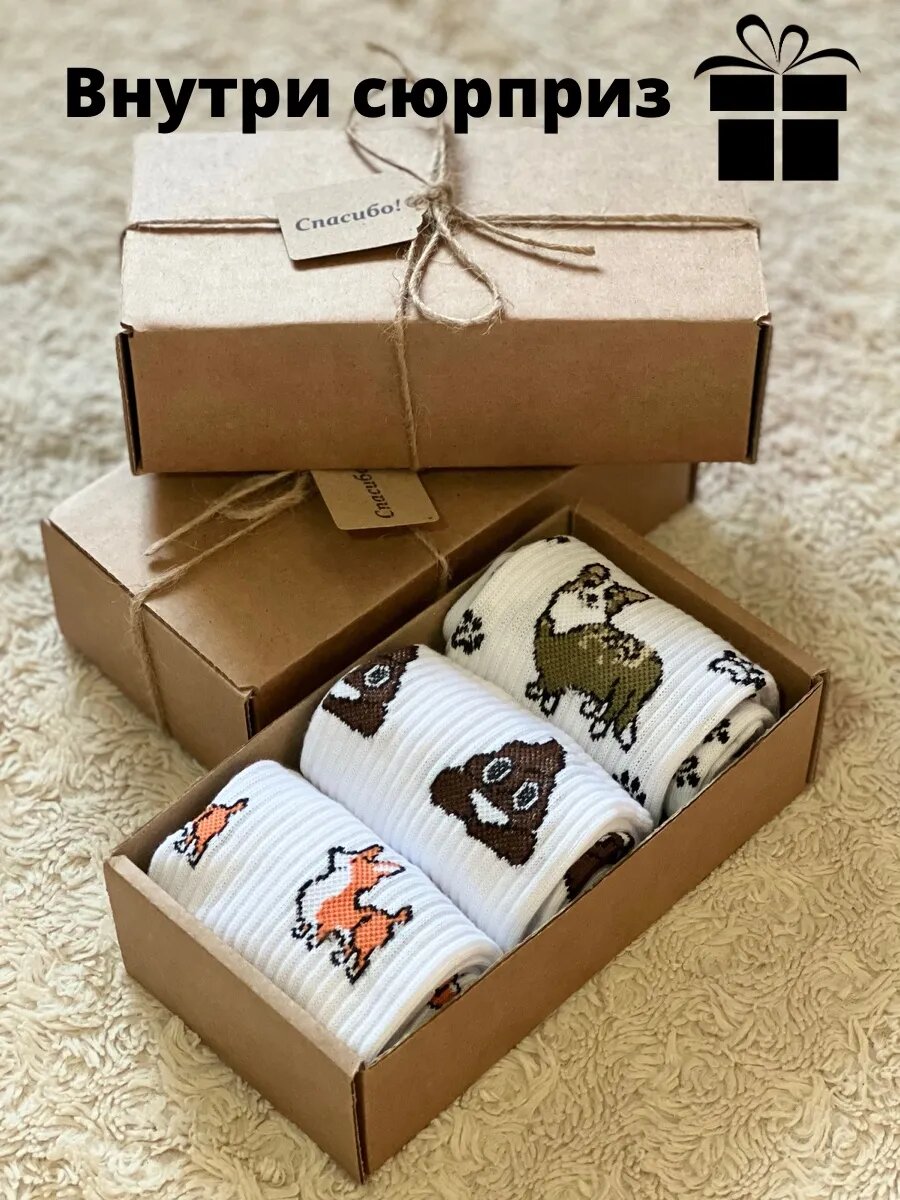 Носки  корги, комплект