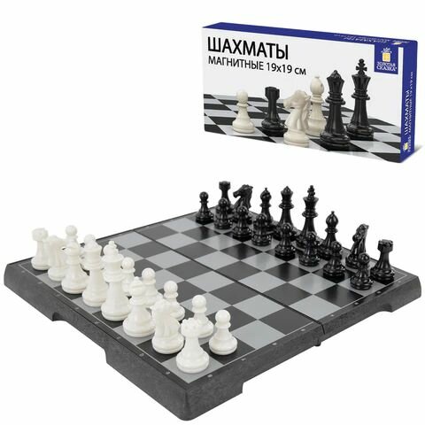 4 шт. Шахматы магнитные ХИТ классические, доска 19х19 см, золотая сказка, 665760