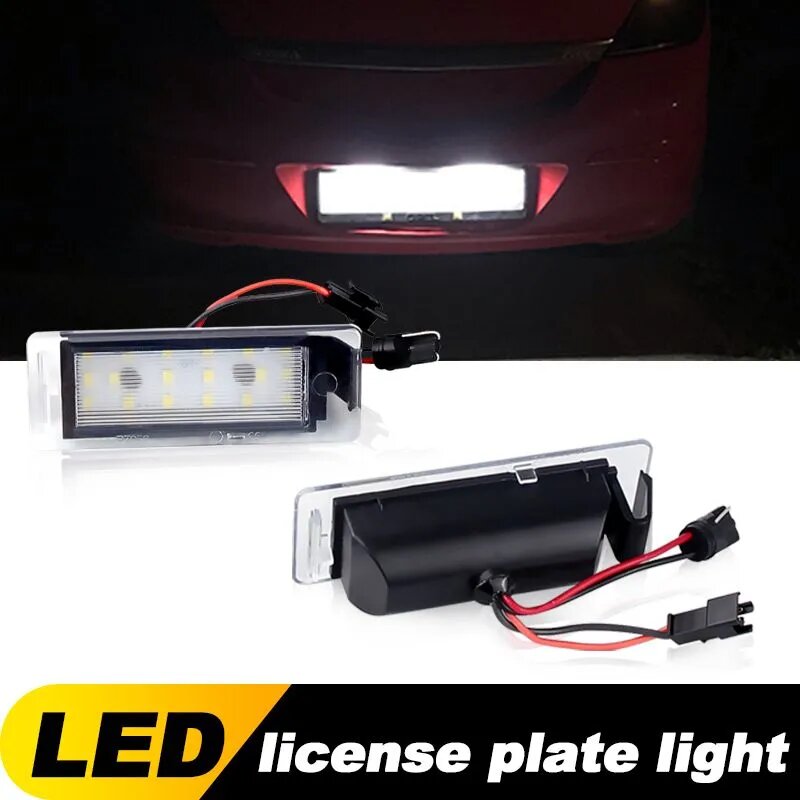 2 шт. Светодиодный фонарь номерного знака для Chevrolet Corvette Camaro Cruze SS Impala Opel Mokka Insignia Cadillac ATS CTS XTS SRX Buick GMC Автомобильные аксессуары
