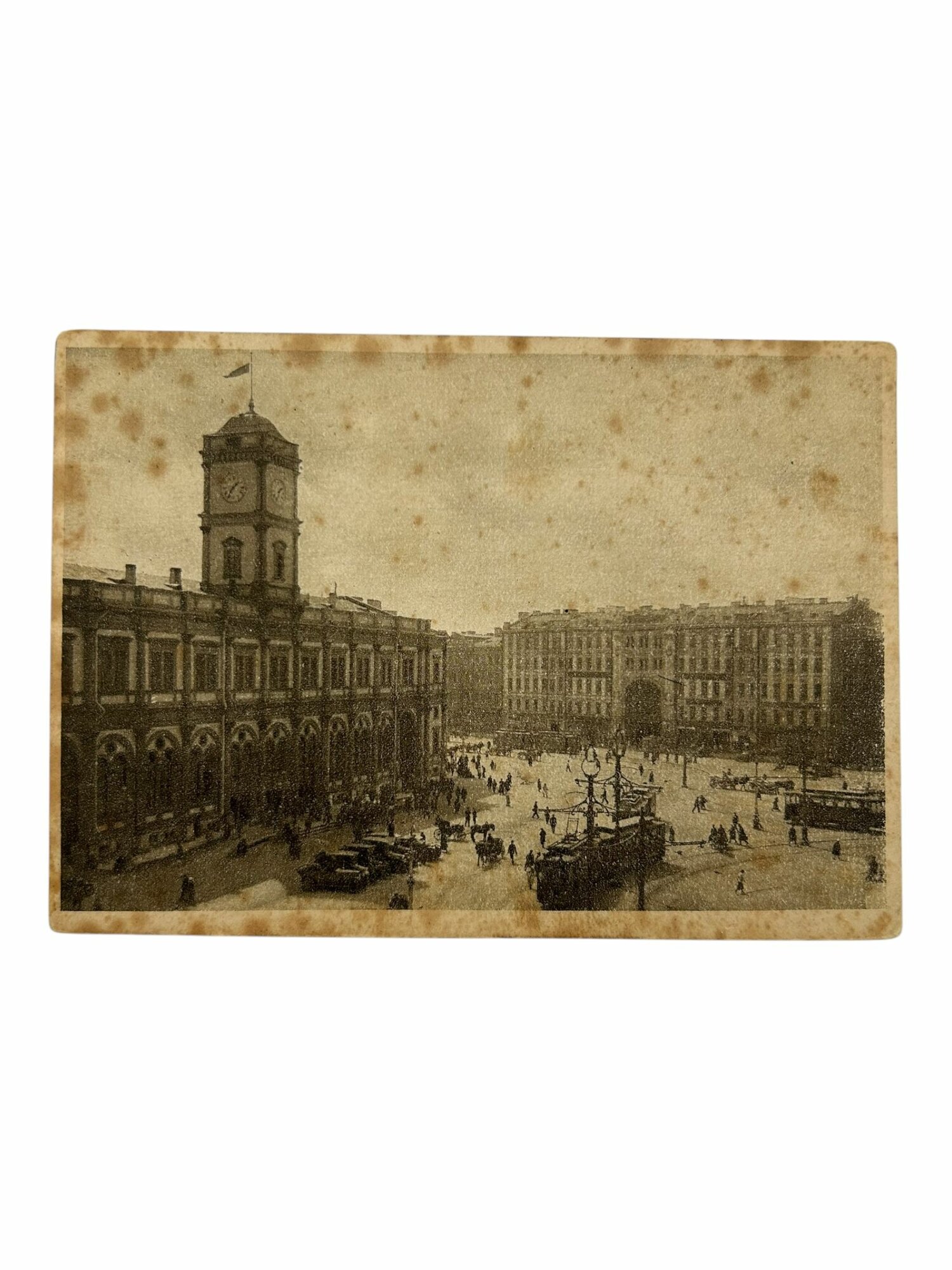 Советская почтовая открытка, Октябрьский вокзал, Ленинград. Сделано в СССР. Чистая.