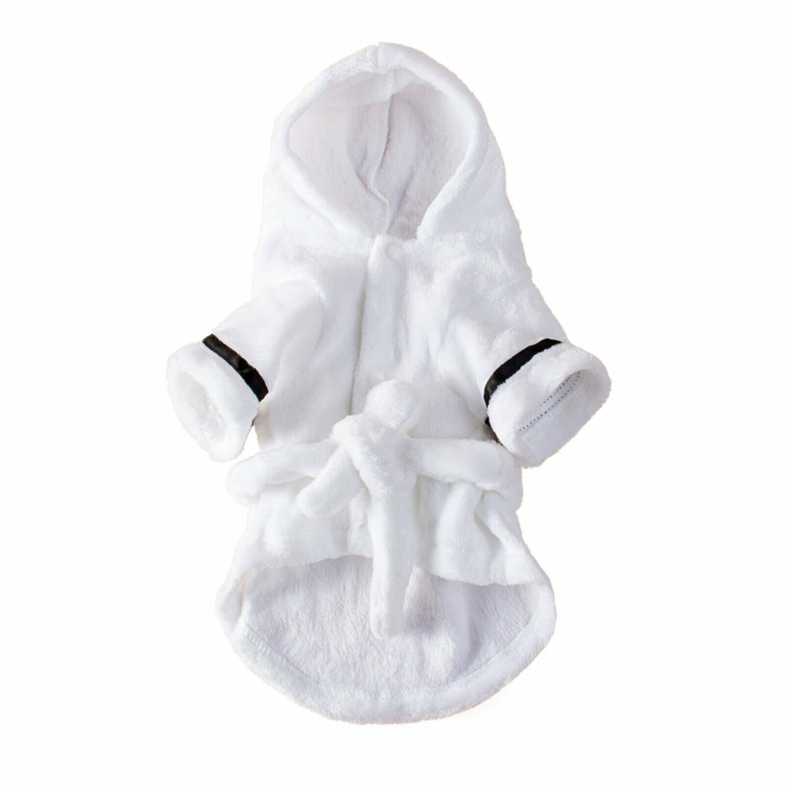 TELOLY Одежда для кошек и собак, Теплый халат для осени и зимы, Быстро сохнущий и влагопоглощающий, Белый