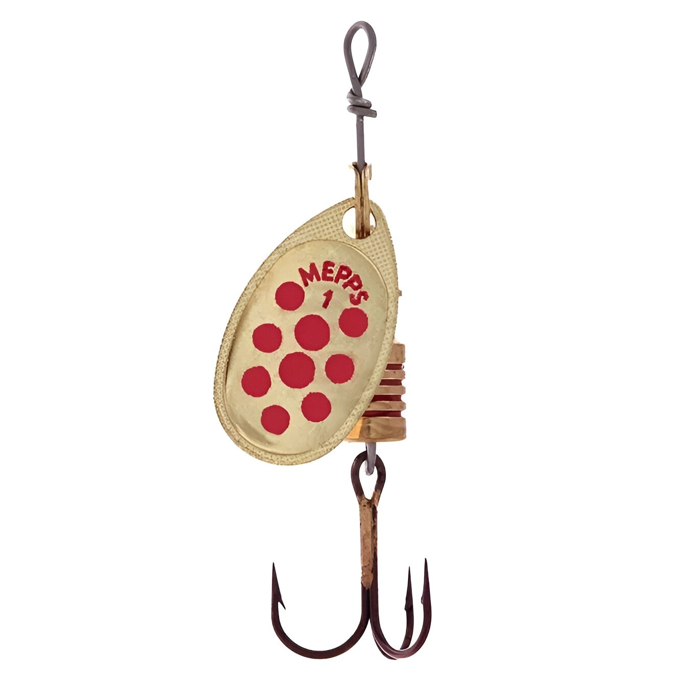 Блесна вращающаяся Mepps "COMET PTS", 1, Gold/Red dots,1 шт.