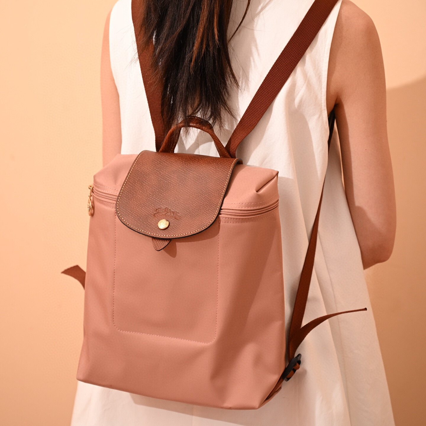 Французский рюкзак Longchamp, нейлоновая дорожная сумка, легкая женская сумка, повседневный рюкзак для поездок, классическая сумка Longchamp с двойным плечевым ремнем для женщин