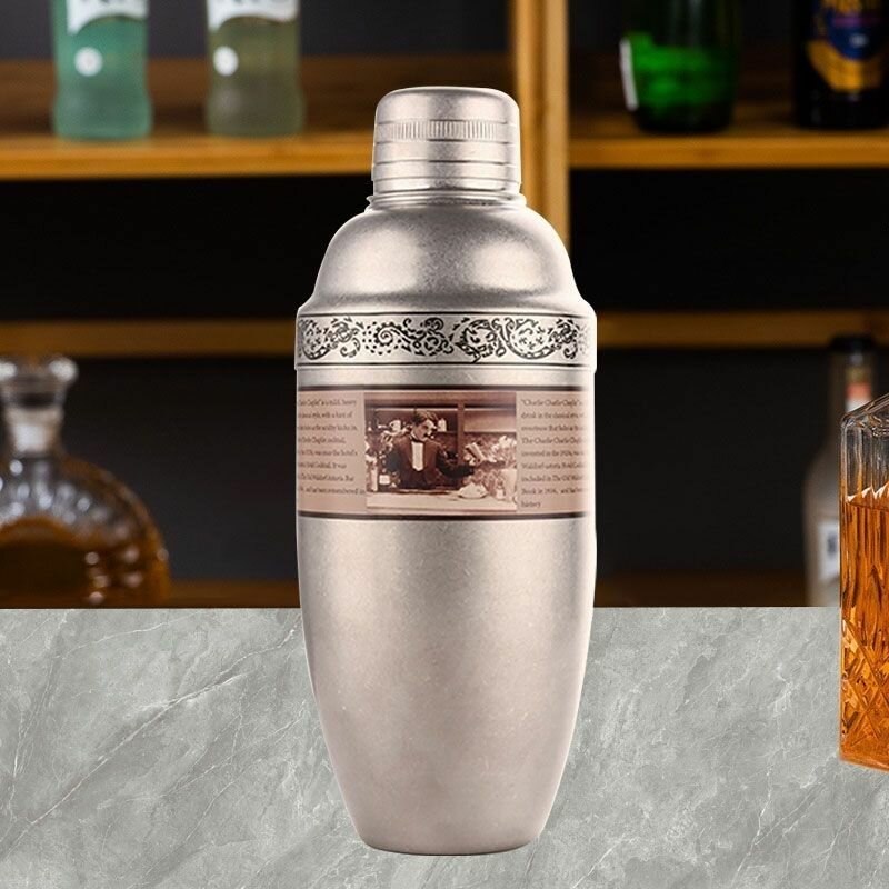 Барный шейкер из нержавеющей стали 304, трехступенчатый шейкер, винтажный бостонский шейкер, 500 мл