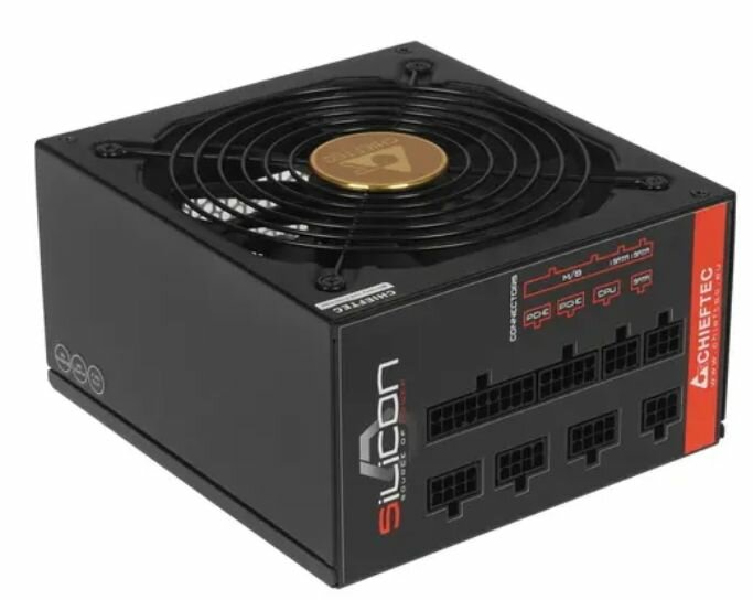 Блок питания Chieftec Silicon 750W (SLC-750C) черный - 750 Вт, 80+ Bronze, ATX 20+4 пин, 4 pin + 4 pin CPU, 6 SATA, 4 x 6+2 pin PCI-E