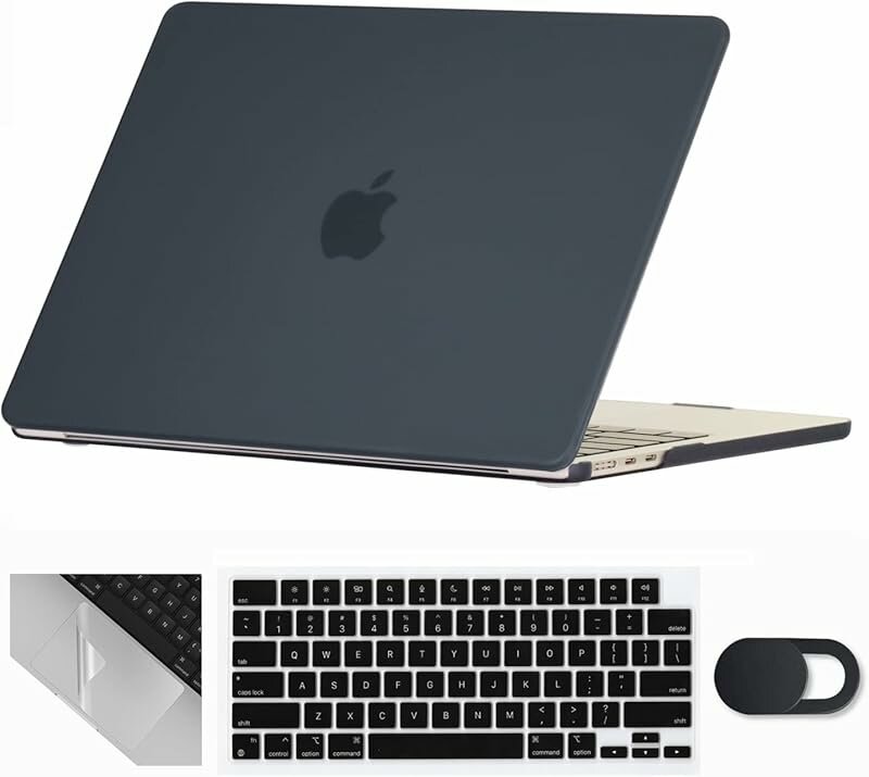 Se7enline Чехол для ноутбука MacBook Air, диагональ 13,6 дюйма, M4/M3/M2, модель A2681/A3113/A3240, 2022-2025, с пленкой для клавиатуры, веб-камерой и трекпадом