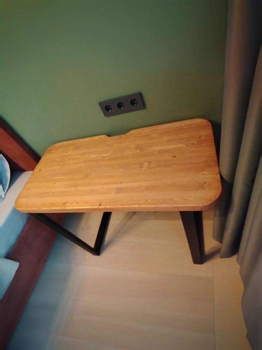 Компьютерный стол, стиль лофт, оранжевый, прочный, минималистичный, 100x60 см