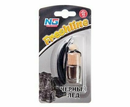 Освежитель (ароматизатор) подвесной жидкий бочонок Freshline Черный лед (48) New Galaxy арт. 794345 - высокое качество