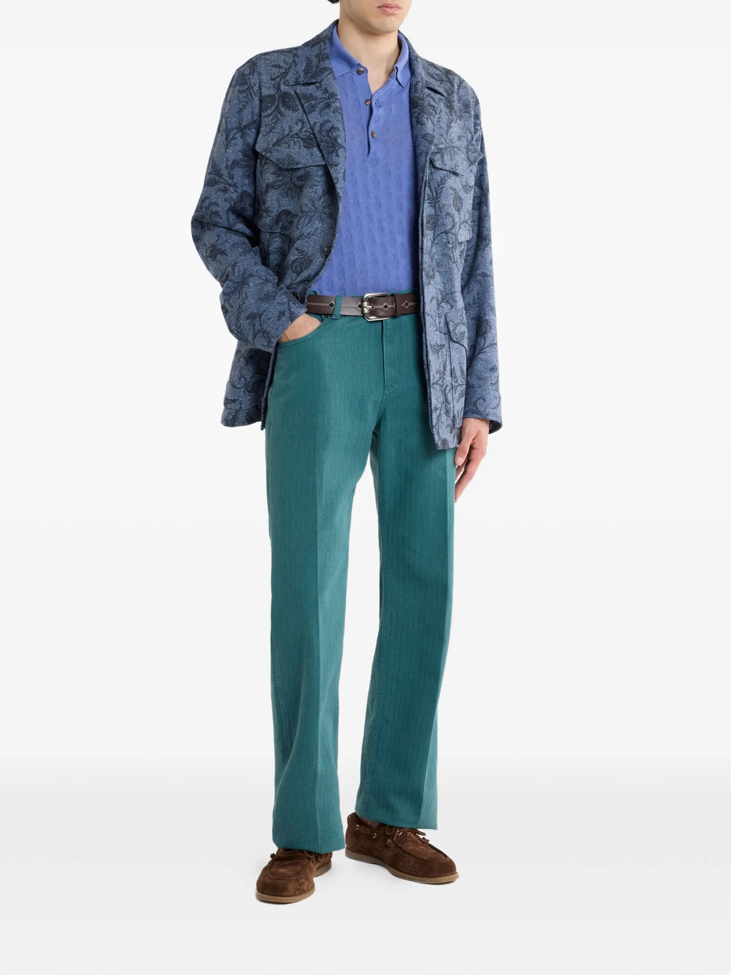 Рубашка ETRO, размер 56, blue — фото 1