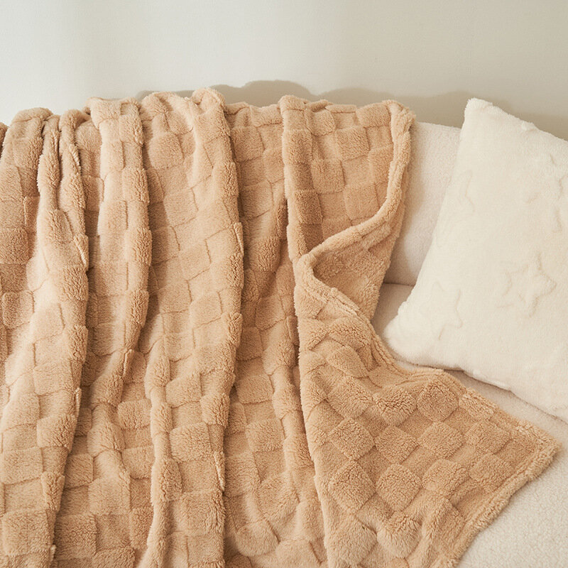 Одеяло из молочного бархата класса А, офисное одеяло для сна, маленькое одеяло, покрывало для дивана, фланелевое вафельное бархатное одеяло, тонкое одеяло для кондиционера, кровать 4