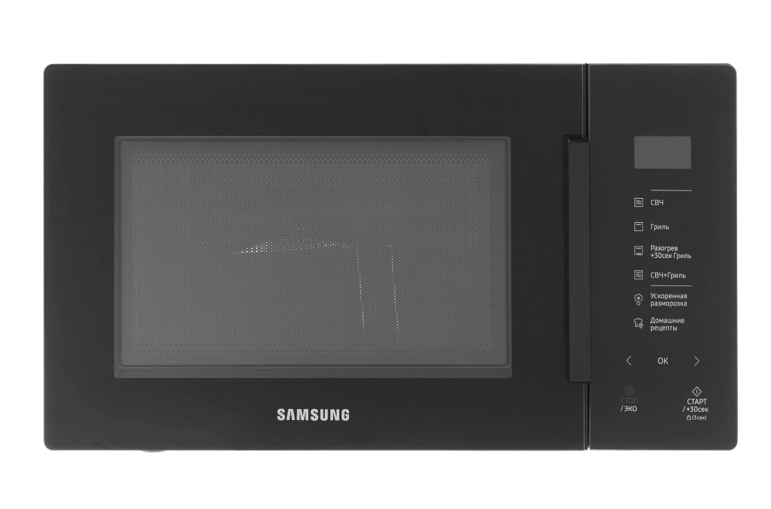 Микроволновая печь Samsung MG23T5018AK/BW, 800Вт, 23л, черный