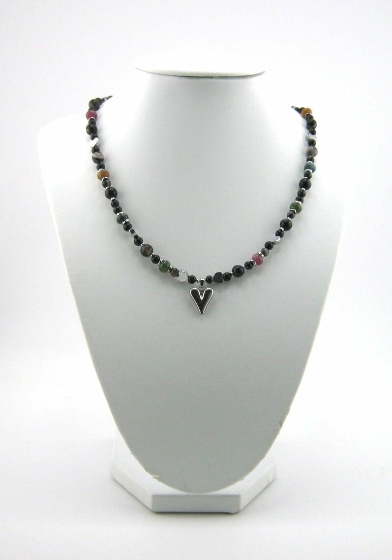 Чокер, агат, металл