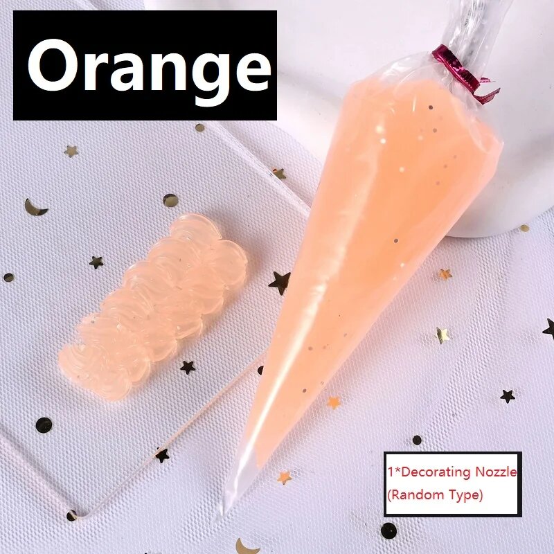 Блестящий кремообразный клей 50г Оранжевый, 50g-Orange